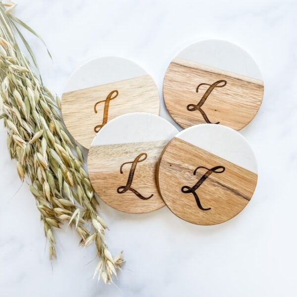 Round Marbled Coasters - Custom Marble Coasters