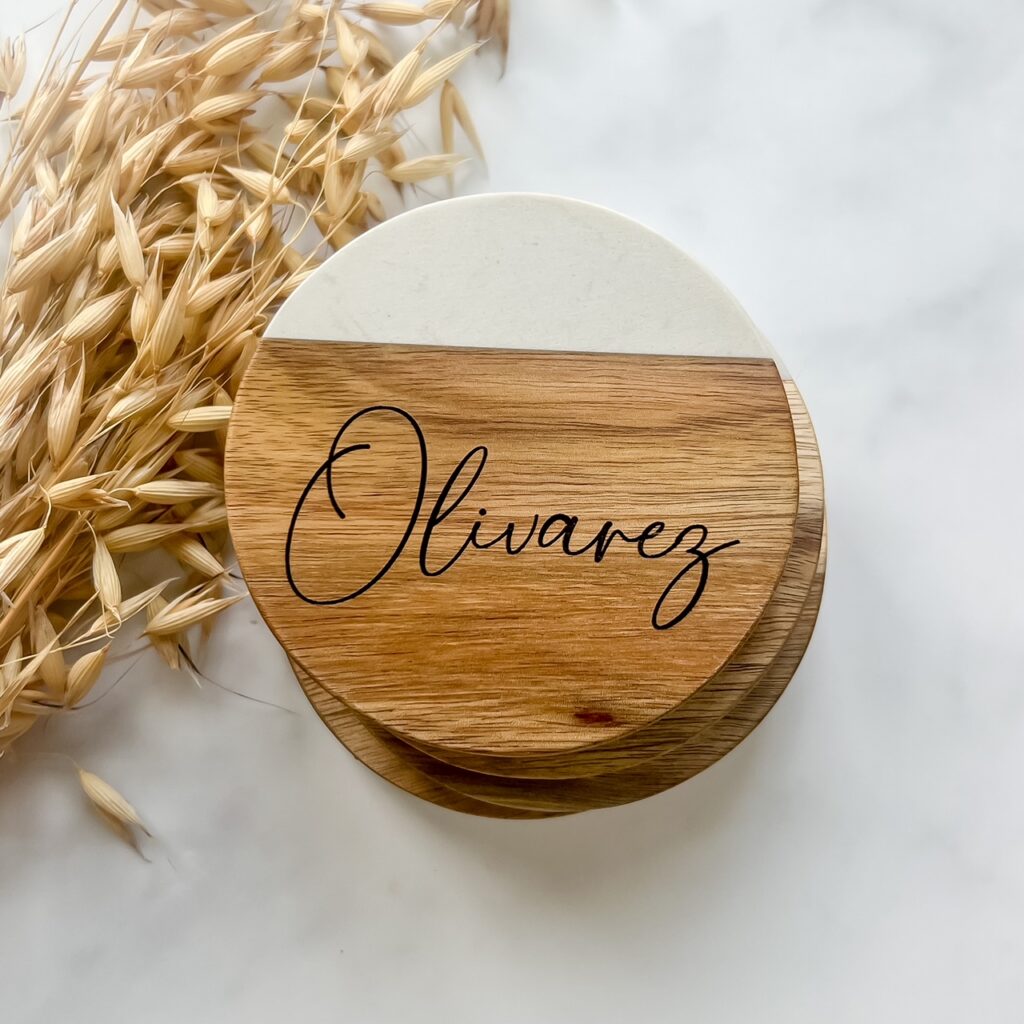 Round Marbled Coasters - Custom Marble Coasters