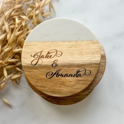 Round Marbled Coasters - Custom Marble Coasters