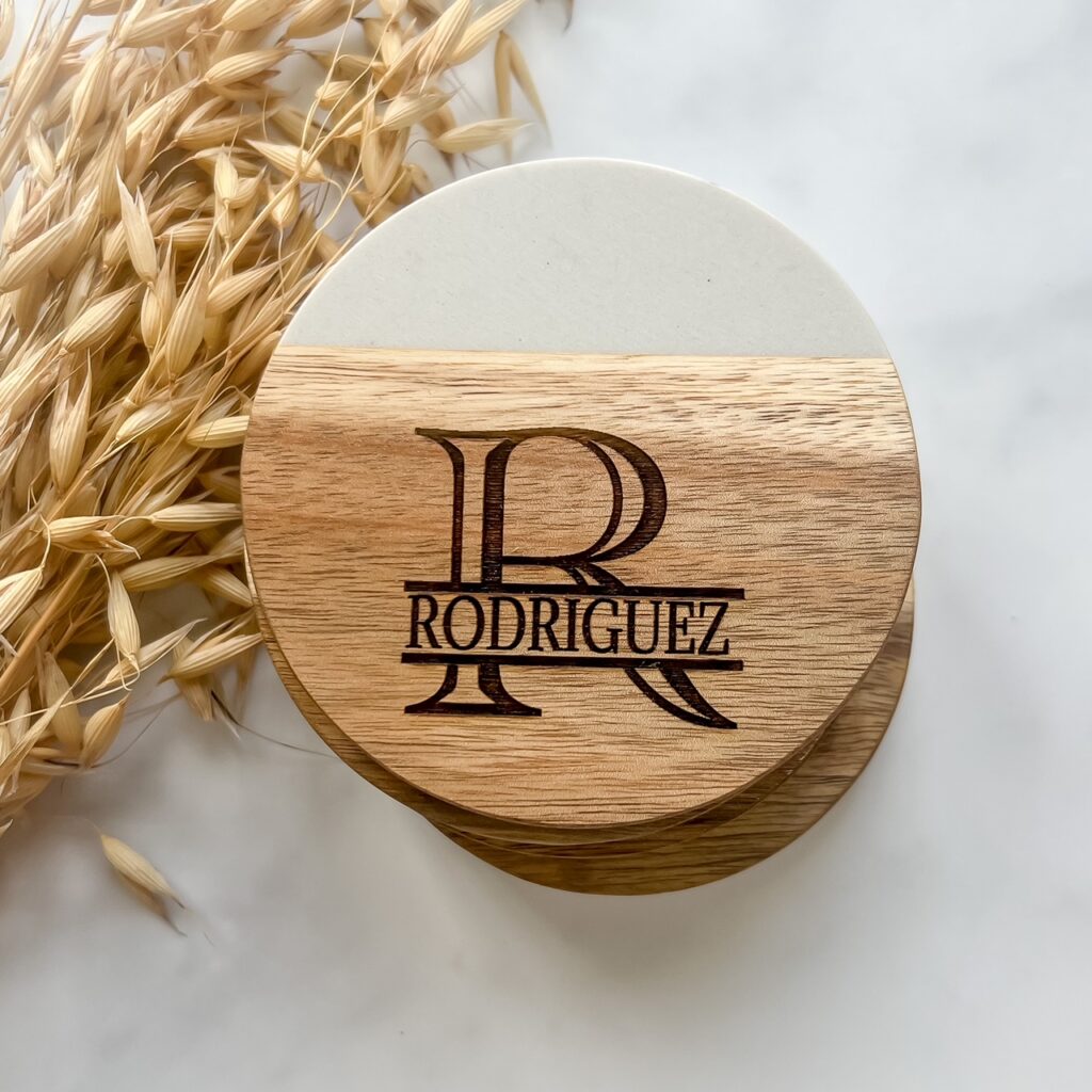 Round Marbled Coasters - Custom Marble Coasters