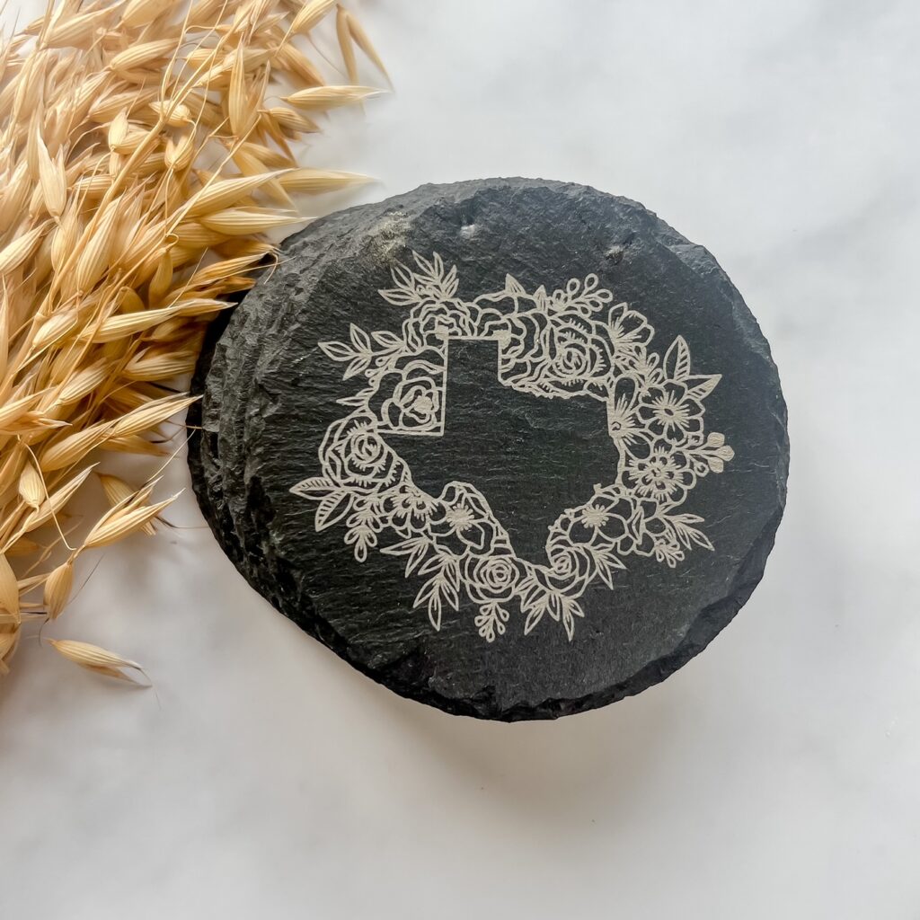 Round Slate Coasters - Custom Coasters - Diana's Designs and Co